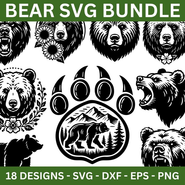 Bear Svg Files - Etsy