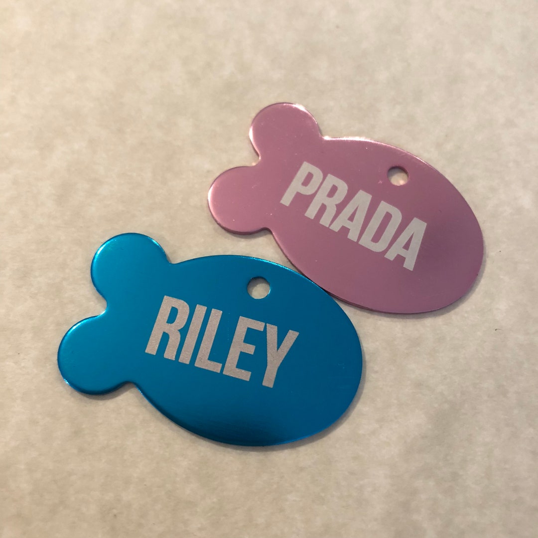 Custom Fish Shaped Cat Tag / Laser Engraved / Personalized / Aluminum ...