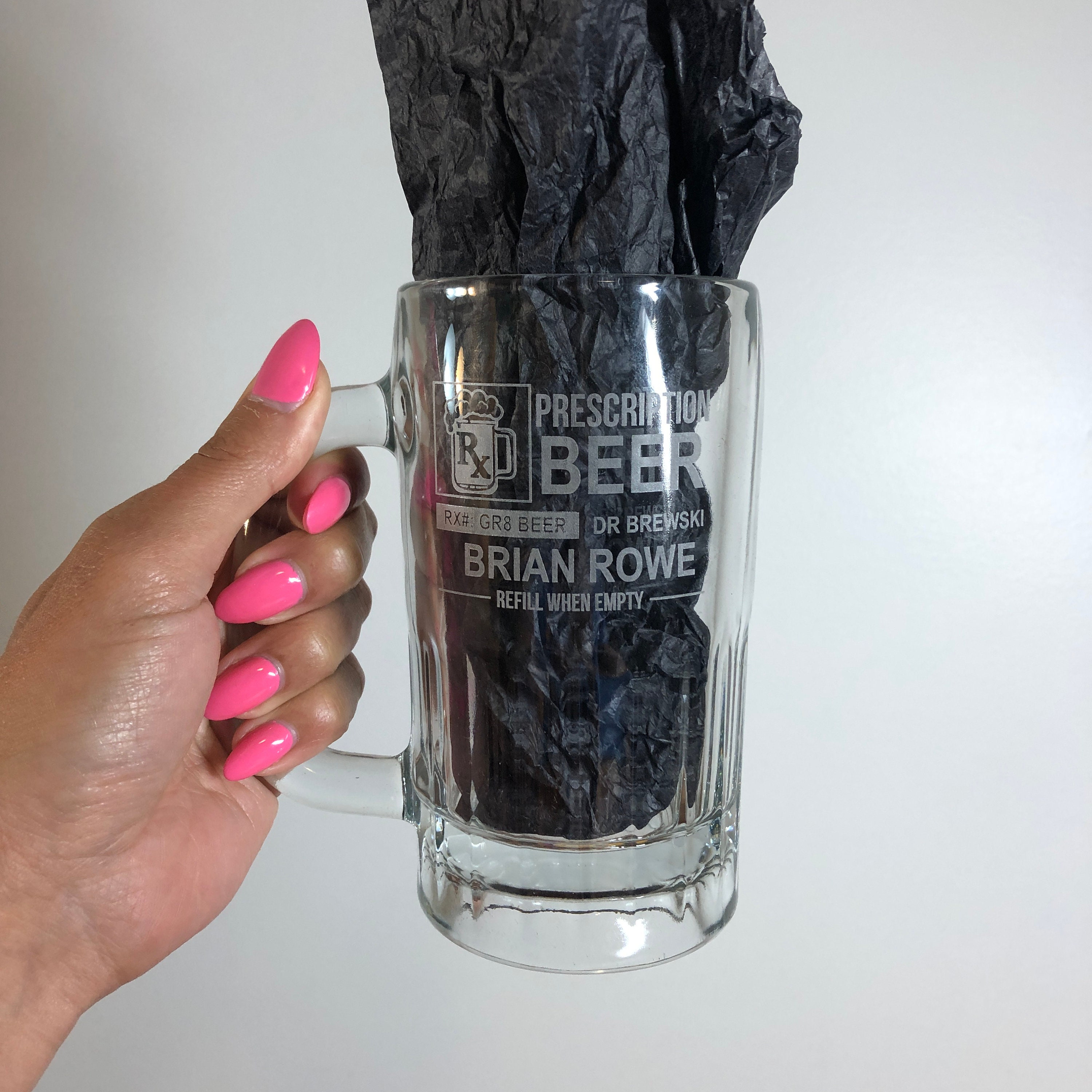 Prescription Beer Custom Laser Engraved Beer Mug Stein | Etsy