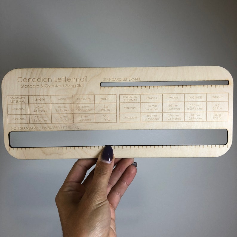 Canadian Postal Lettermail Size Slot Mail Thickness Sizing Etsy