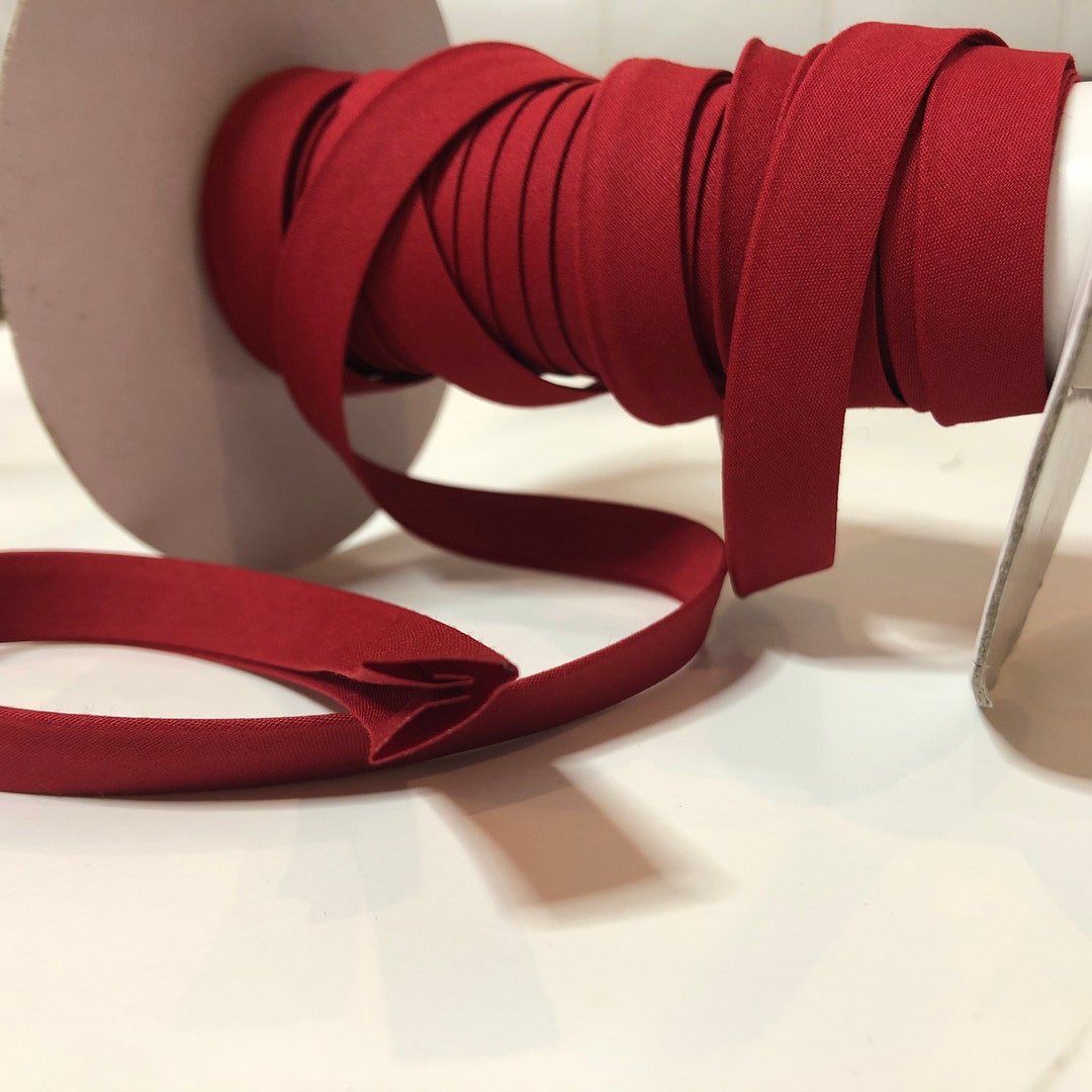 1/2 Inch Double Fold Dark Red Bias Tape | Bulk Pricing | Sewing ...
