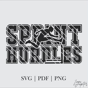 Ladies Sprint Hurdles Track & Field SVG PDF PNG | Athletics Varsity ...