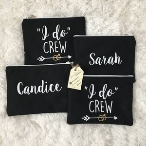 I Do Crew Makeup Bag/ Bridesmaid Bags/ Stagette Bags/ Wedding Bags ...