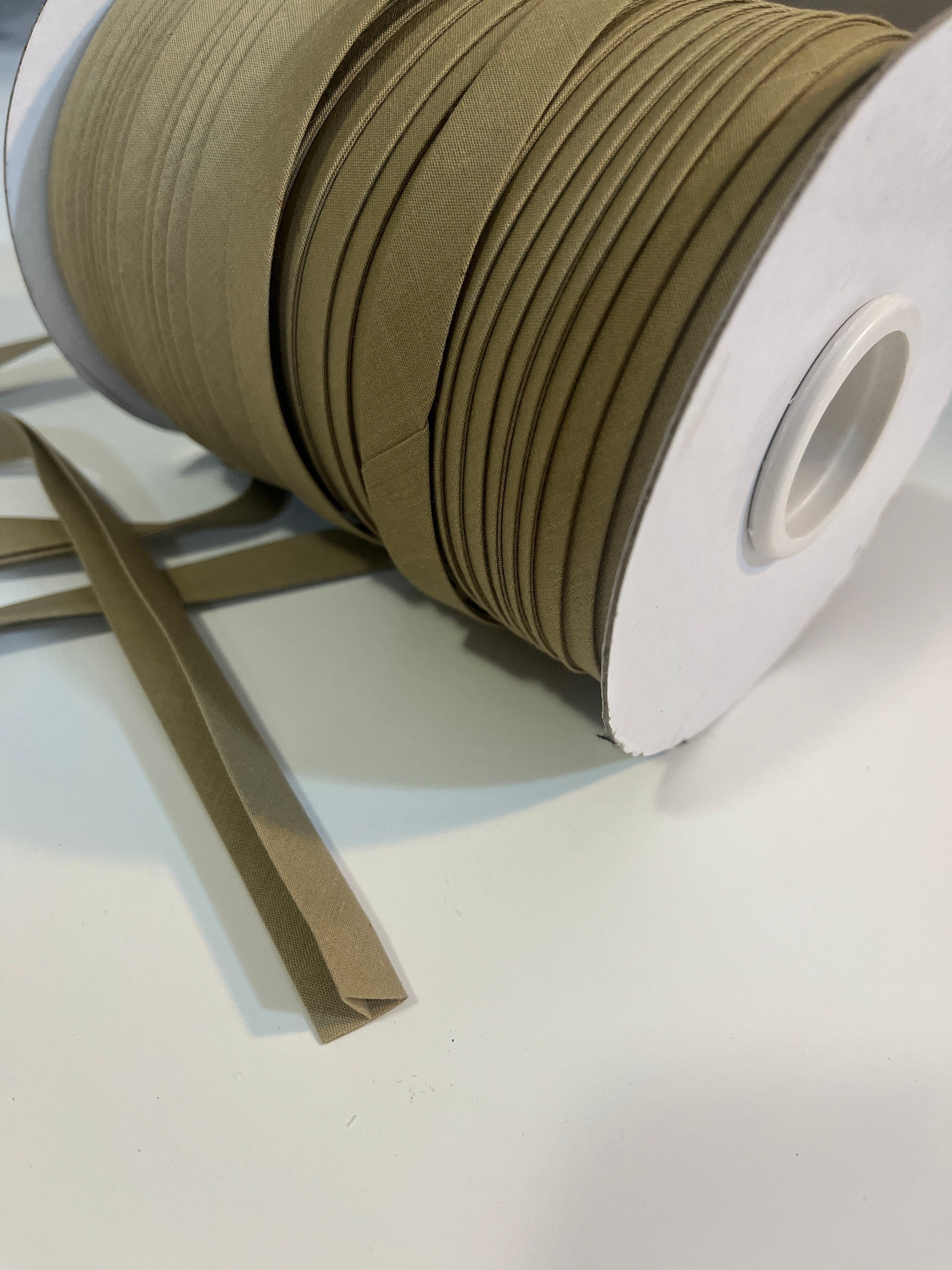 1/2 Inch Double Fold Tan Bias Tape | Bulk Pricing | Sewing Supplies ...