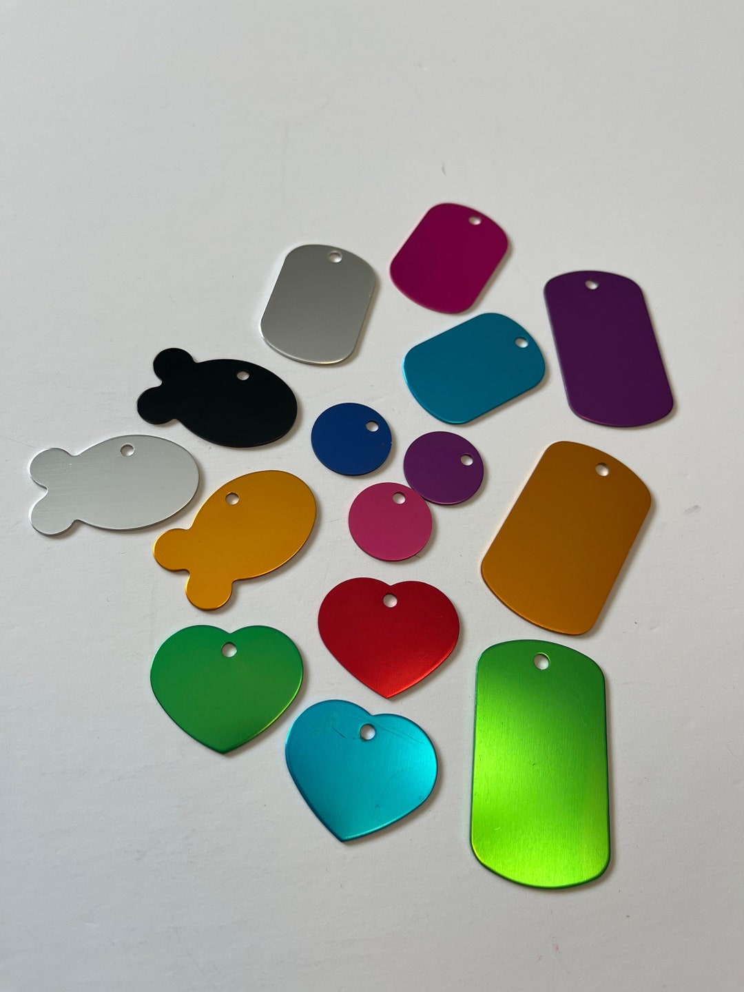 Anodized Aluminum Tag Blanks | Stamped Pet Name Tag | Bulk Wholesale ...