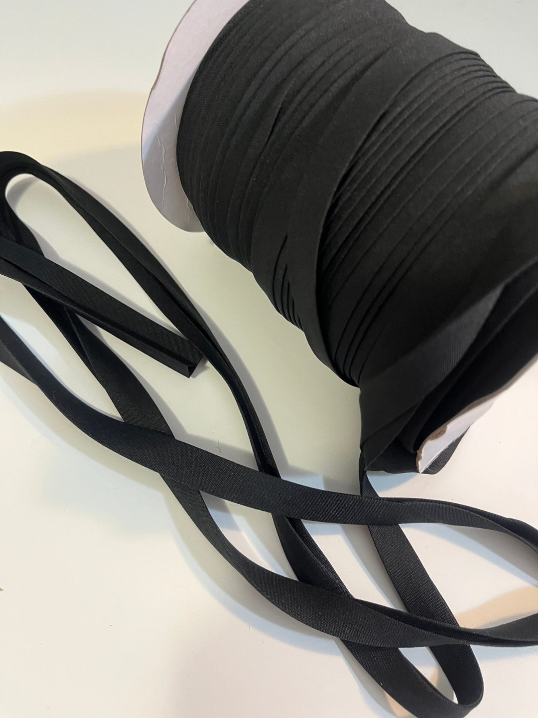 1/2 Inch Double Fold Black Bias Tape | Bulk Pricing | Sewing Supplies ...