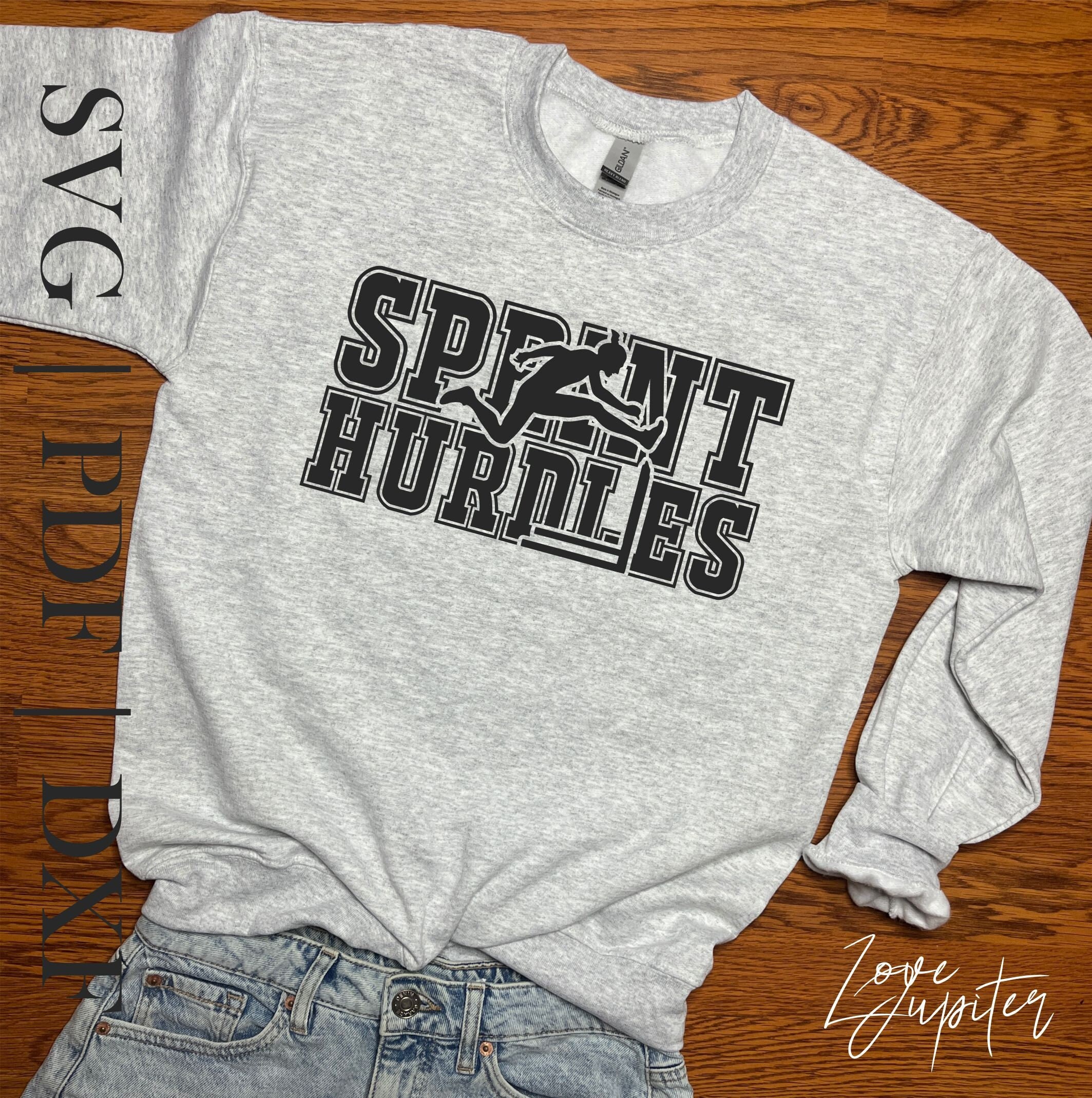 Ladies Sprint Hurdles Track & Field SVG PDF PNG | Athletics Varsity ...