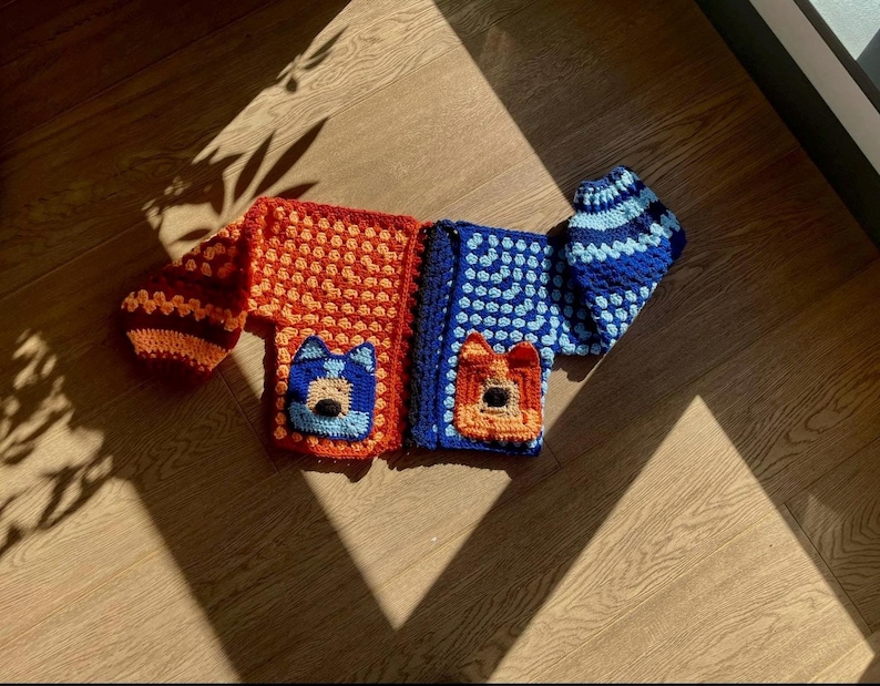 Bluey Inspired Hexagon Cardigan for Kids – Handmade Crochet Bluey ...