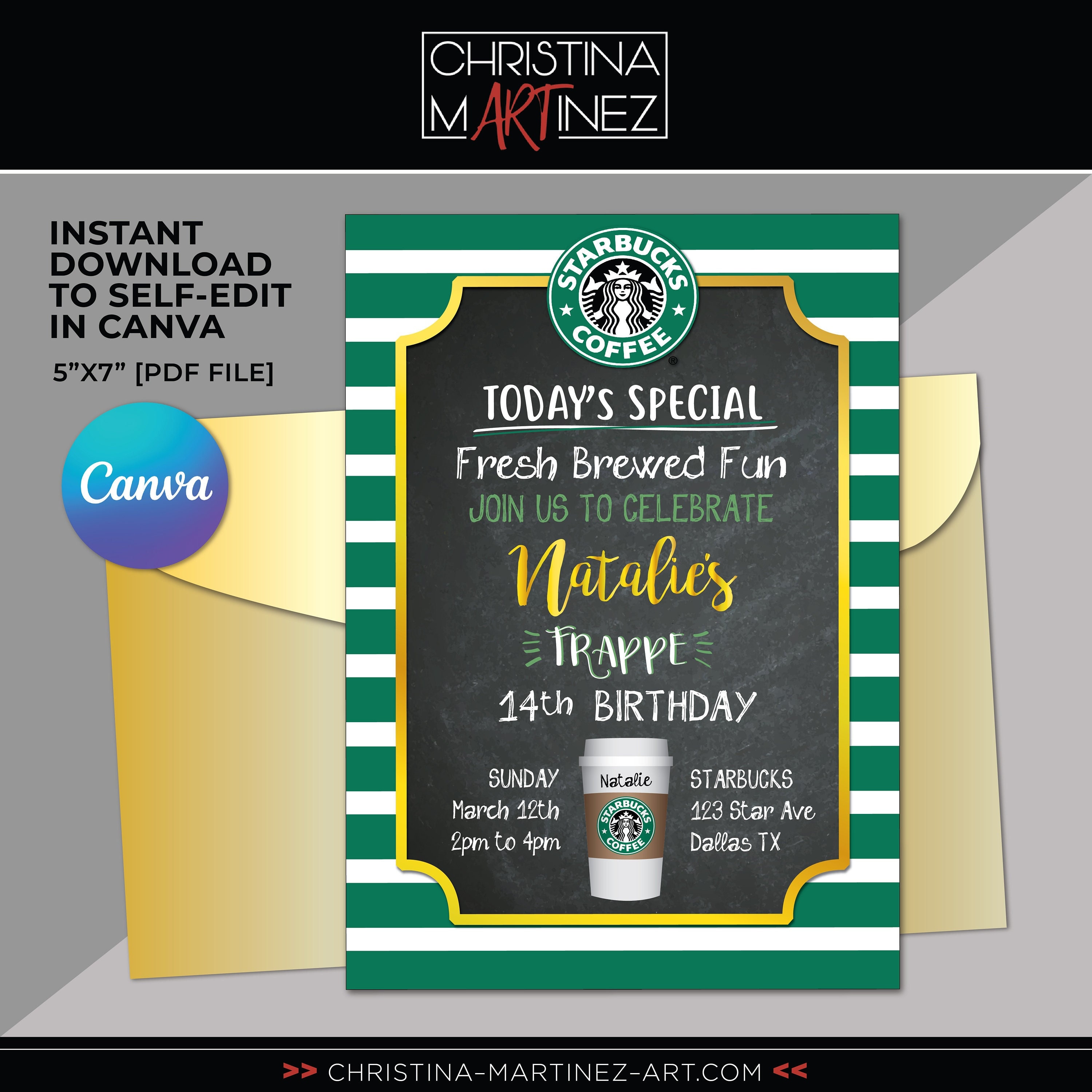 Starbucks Party, Starbucks Birthday Theme, Starbucks Birthday ...