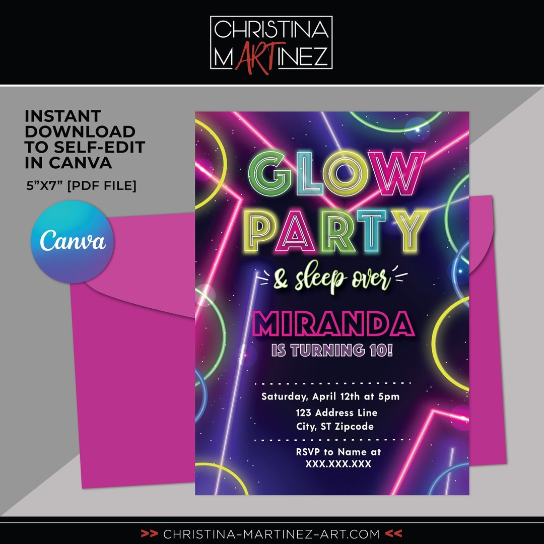 Glow Party, Glow in the Dark Party, Glow Sleep Over Party, Glow in the ...