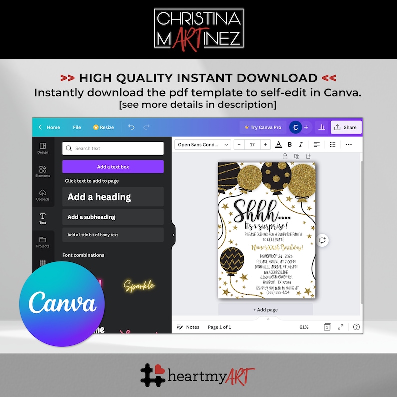 Surprise Party Invitation, Shhh Surprise Party Invitation, Surprise ...