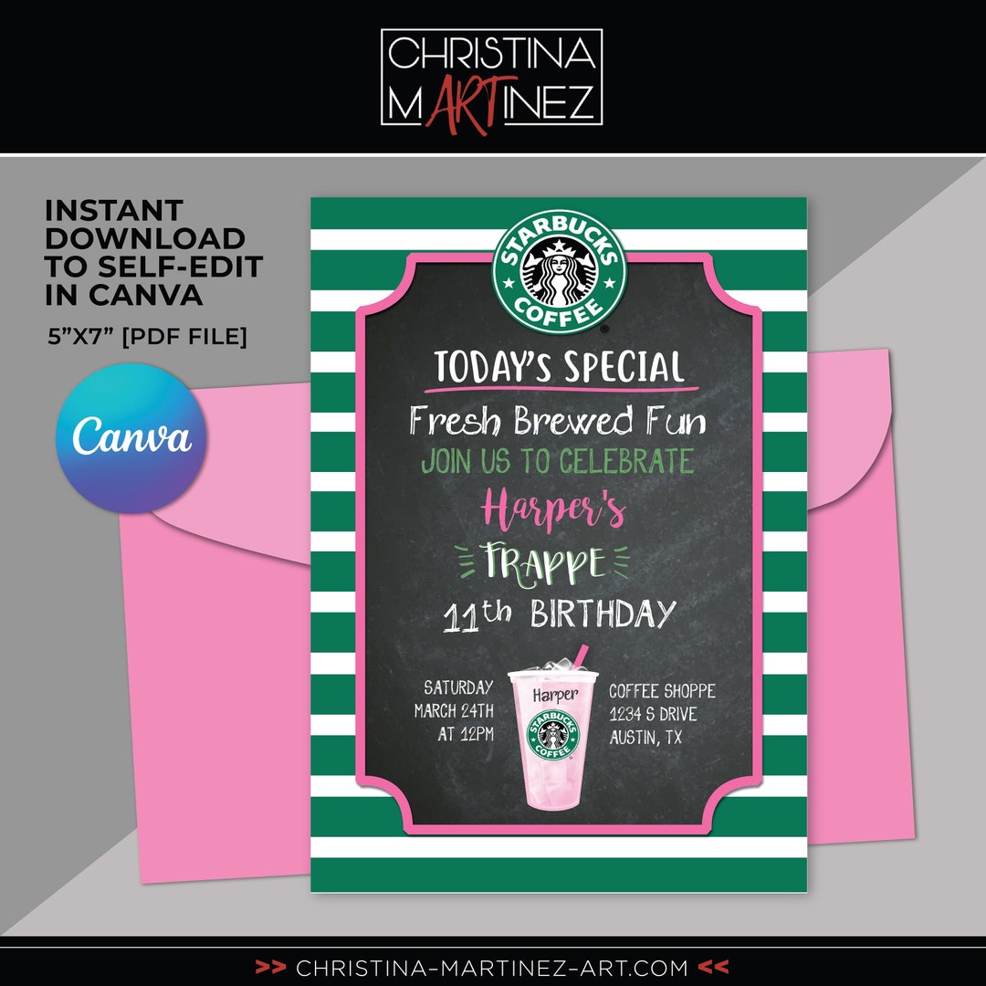 Starbucks Party, Starbucks Birthday Theme, Starbucks Birthday ...
