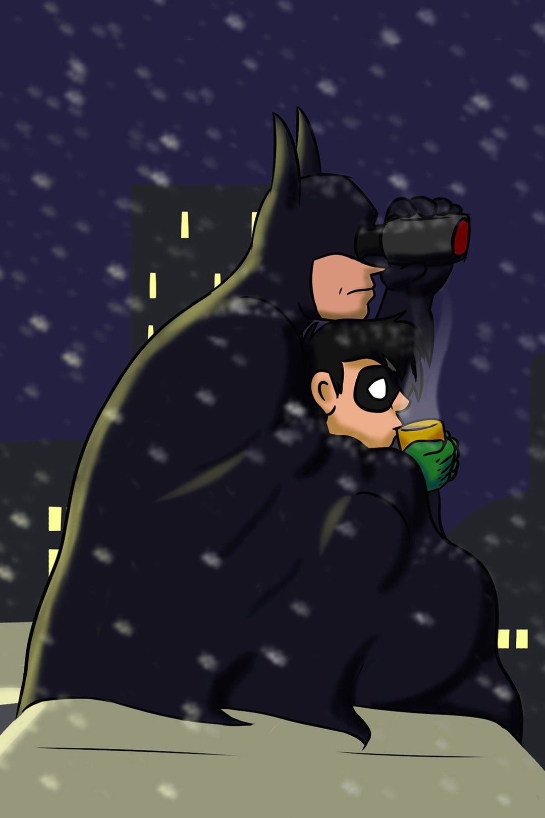 Snowy Watch Batman Print - Etsy