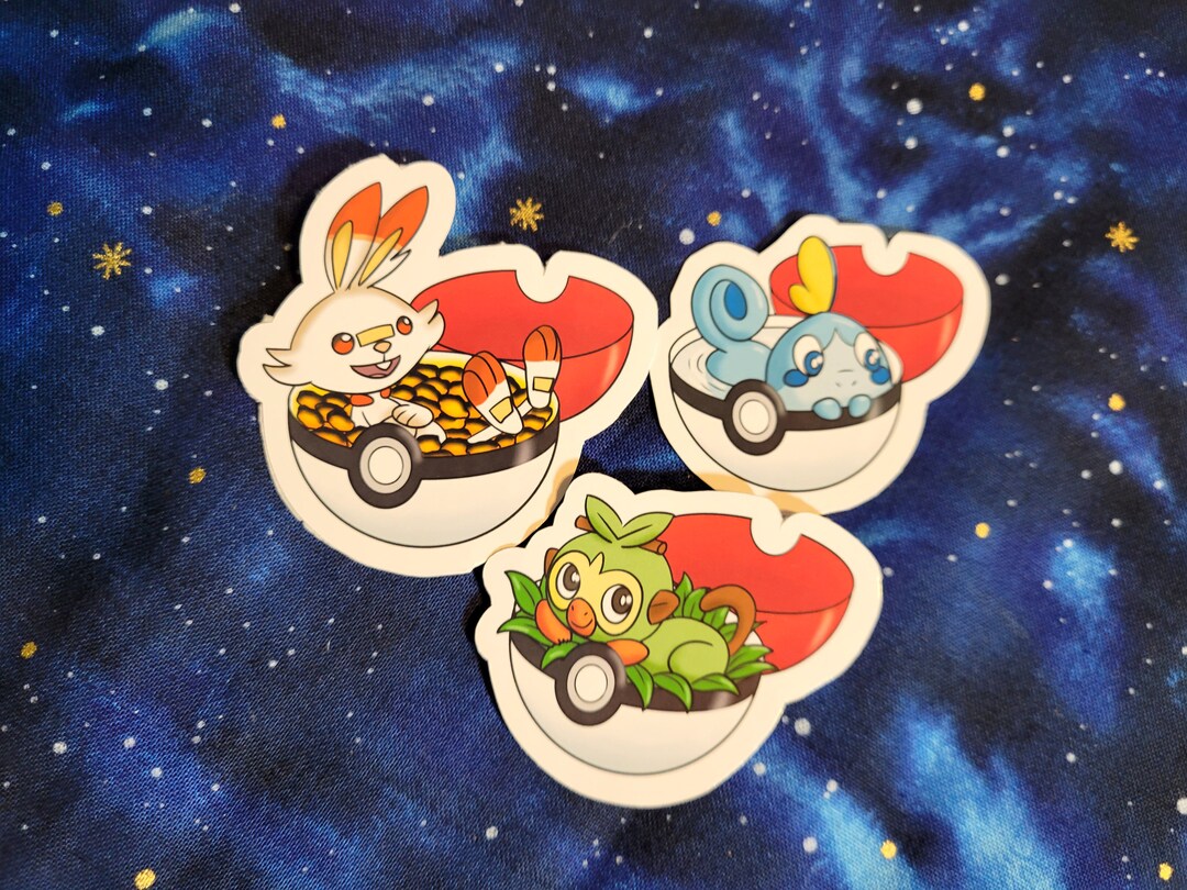 Pokemon Scorbunny Sobble Grookey 2 Stickers - Etsy