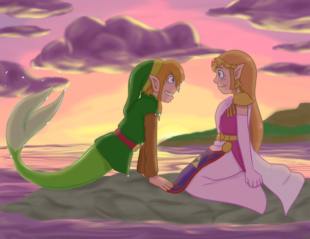 Merlink Legend of Zelda Print - Etsy