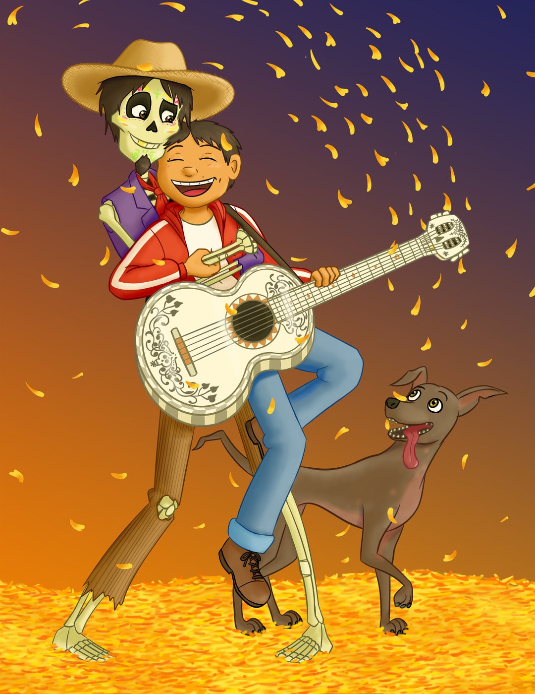 Marigolds Coco Print - Etsy