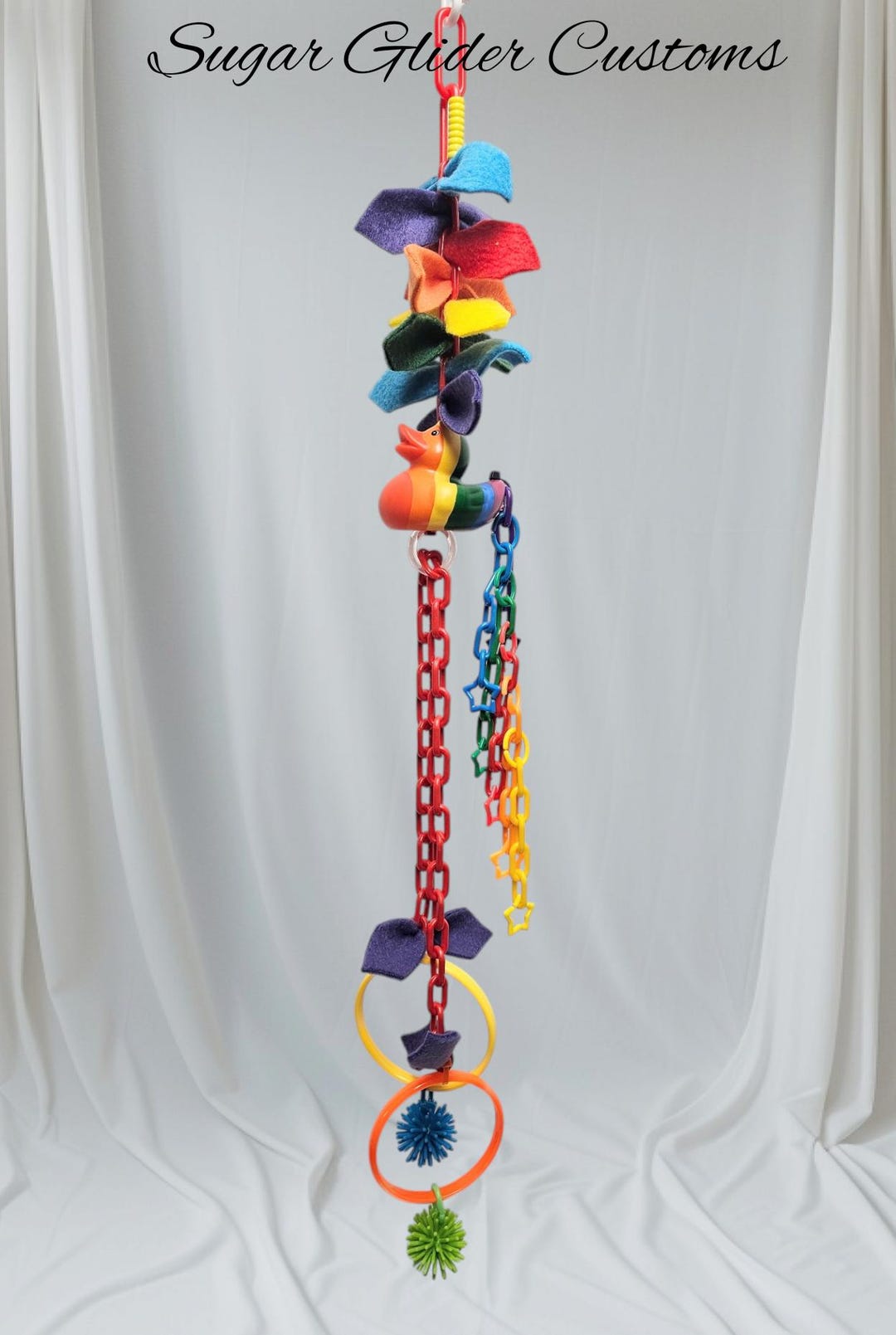 Rainbow Duck Pulley and Reset Toy, Small Animal Toy, Sugar Glider ...
