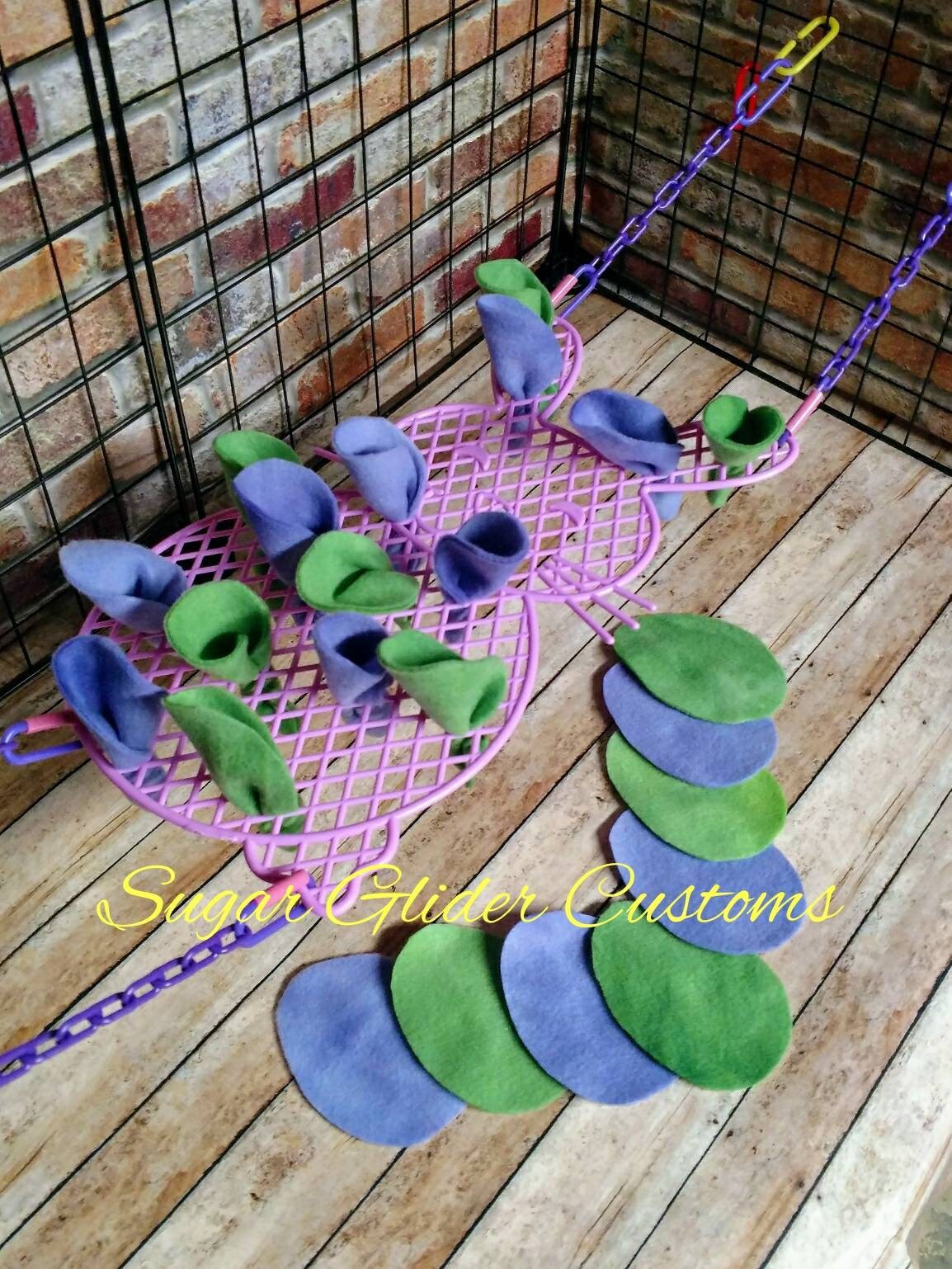Bunny Bridge Foraging Toy, Sugar Gliders, Marmosets, Easter Forager - Etsy