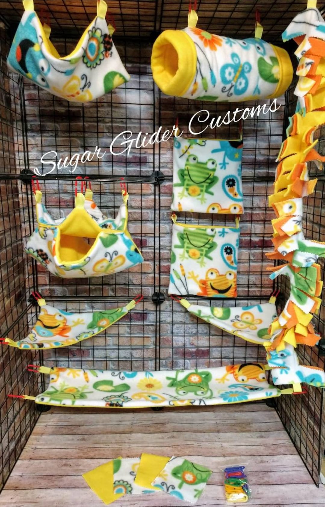 Sugar Glider Set, READY TO Ship,goofy Frogs, Suggie Bedding, Sugar ...