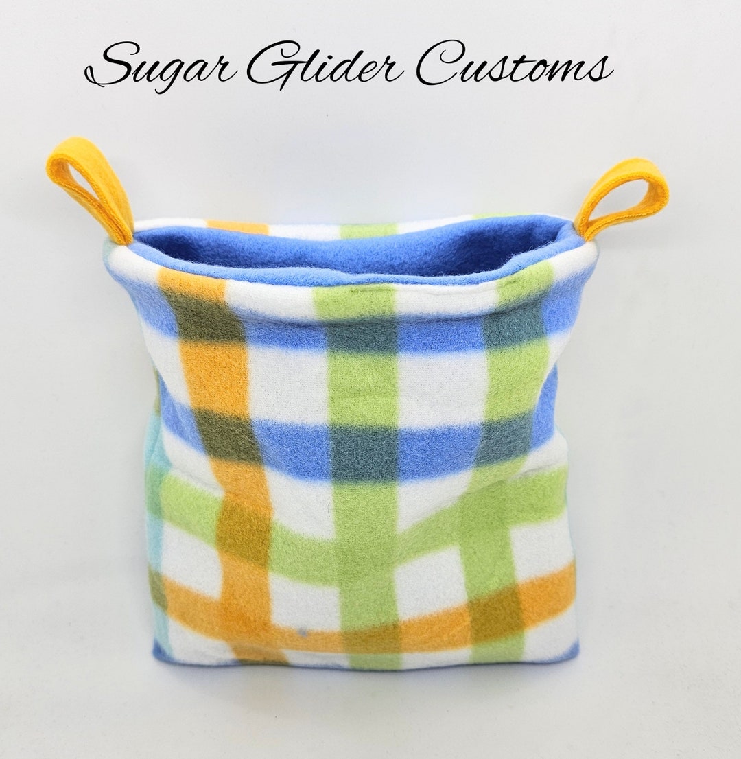 Fleece Plaid Sleep Pouch, Sugar Glider, Small Animals - Etsy