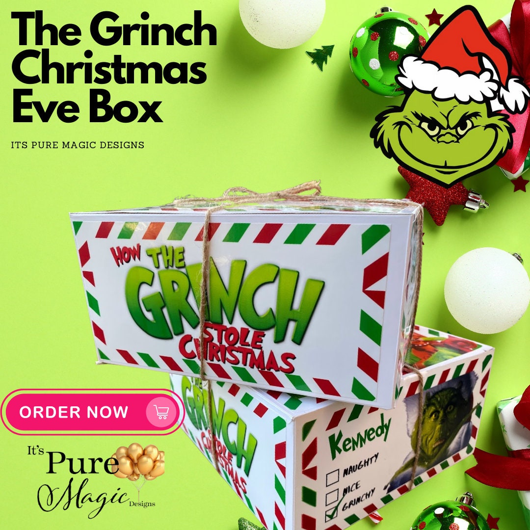 The Grinchmas Eve Box Grinch Box Grinchmas, Christmas Gift - Etsy Canada