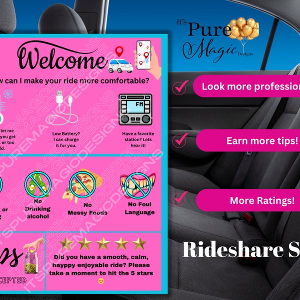 Uber Lyft Sign - Etsy