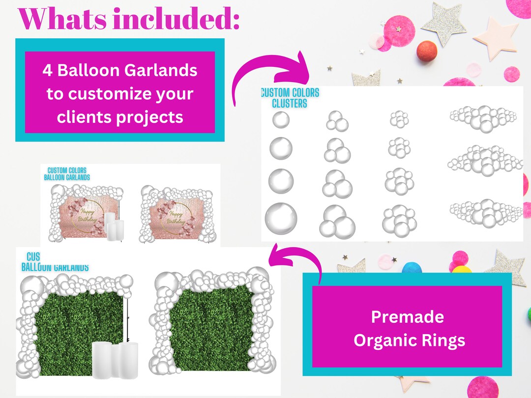 Digital Balloon Template - Build Your Own GARLANDS, Balloon Pricing ...