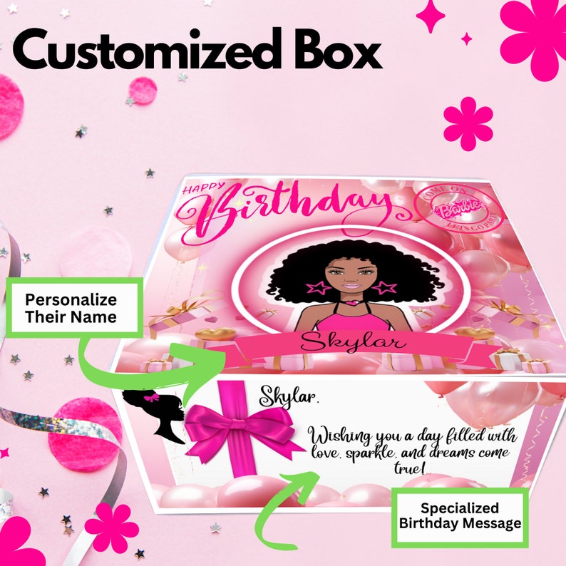 The Barbie Birthday Box Barbie Birthday Birthday Box Girl Gifts Snack ...