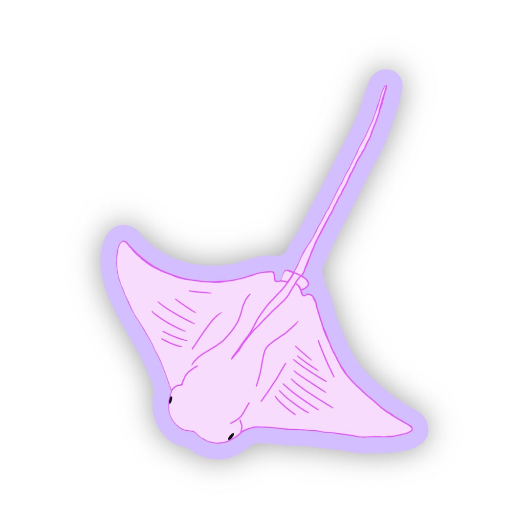 Pink & Purple Cownose Stingray Sticker - Etsy