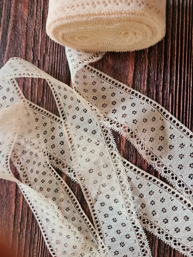 11 Meters Vintage French Lace Powder Pink Color Full Large - Etsy