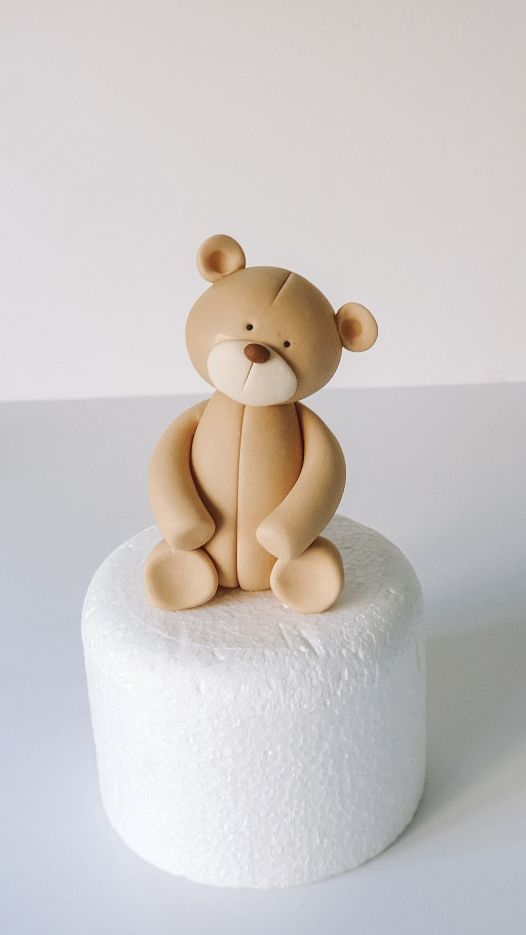 Large Fondant Brown Bear Cake Topper: Baby Shower, Birthday - Etsy UK