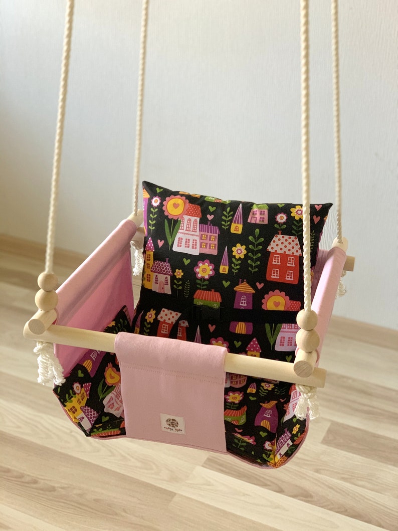 Balançoire rose pour bébé oscillation intérieure de fille | Etsy