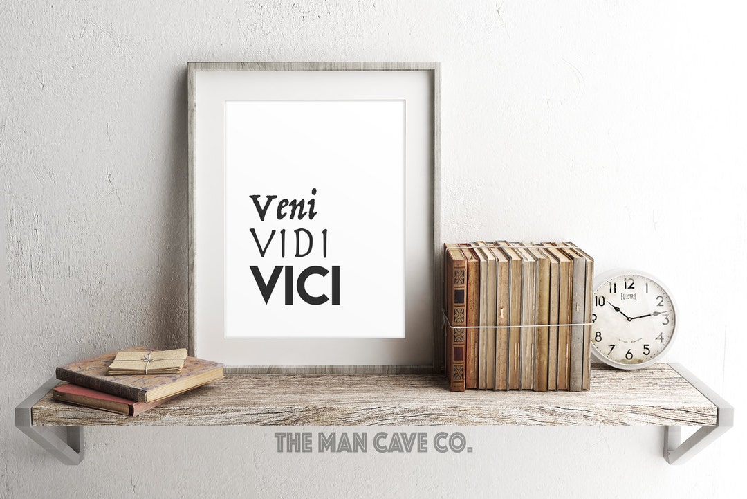 Arte stampabile di Julius Caesar sono venuto, ho visto, ho conquistato ...