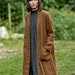 Linen Duster With Pockets, Linen Kimono Jacket, Sustainable Flare Coat ...