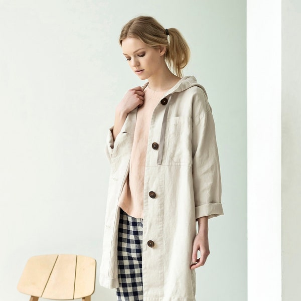 Linen Coat - Etsy
