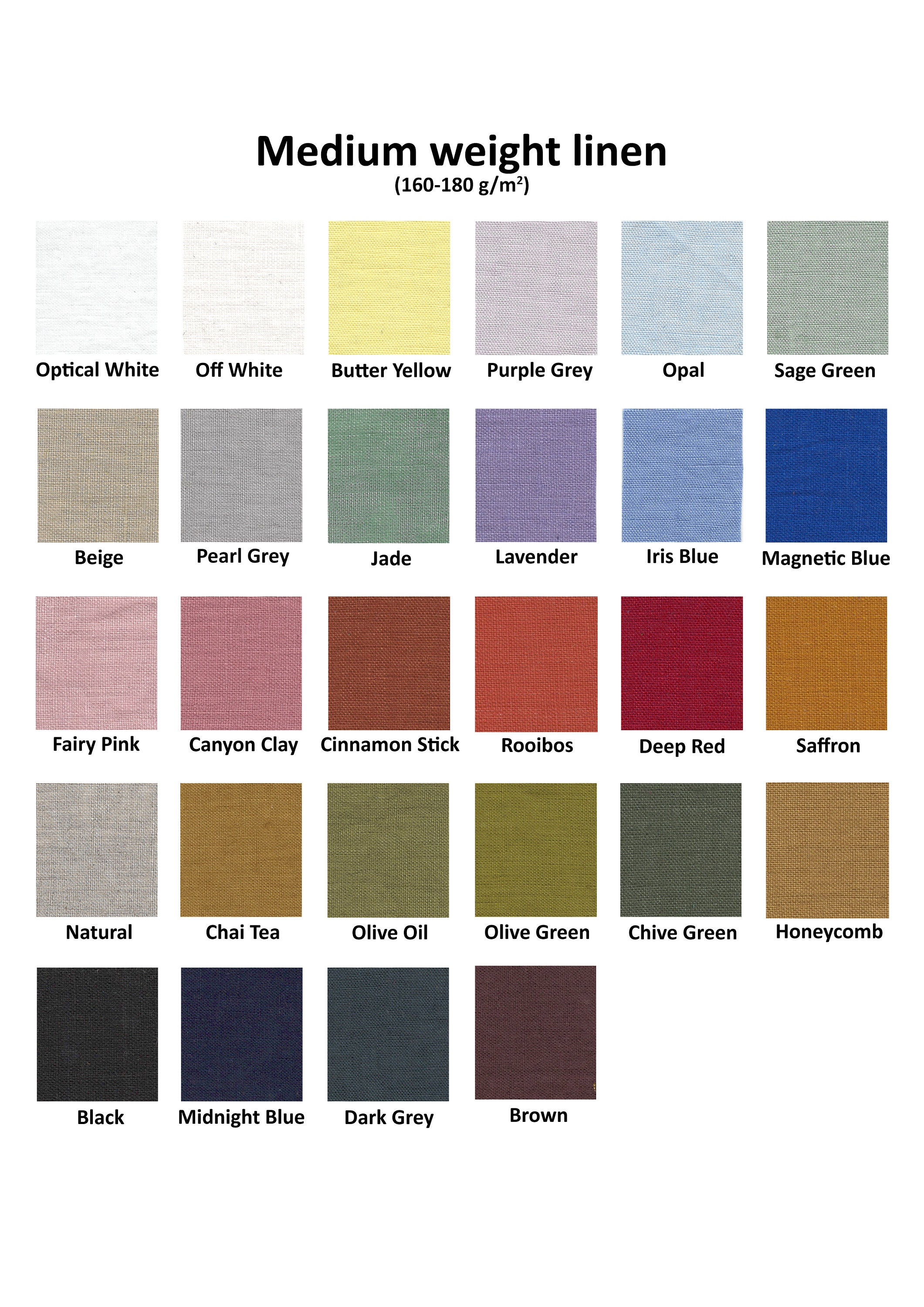 Fabrics Color Card Lithuanian Linen OEKO TEX Certified Linen - Etsy