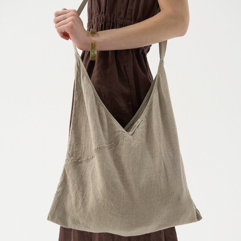 Linen Shoulder Bag - Etsy