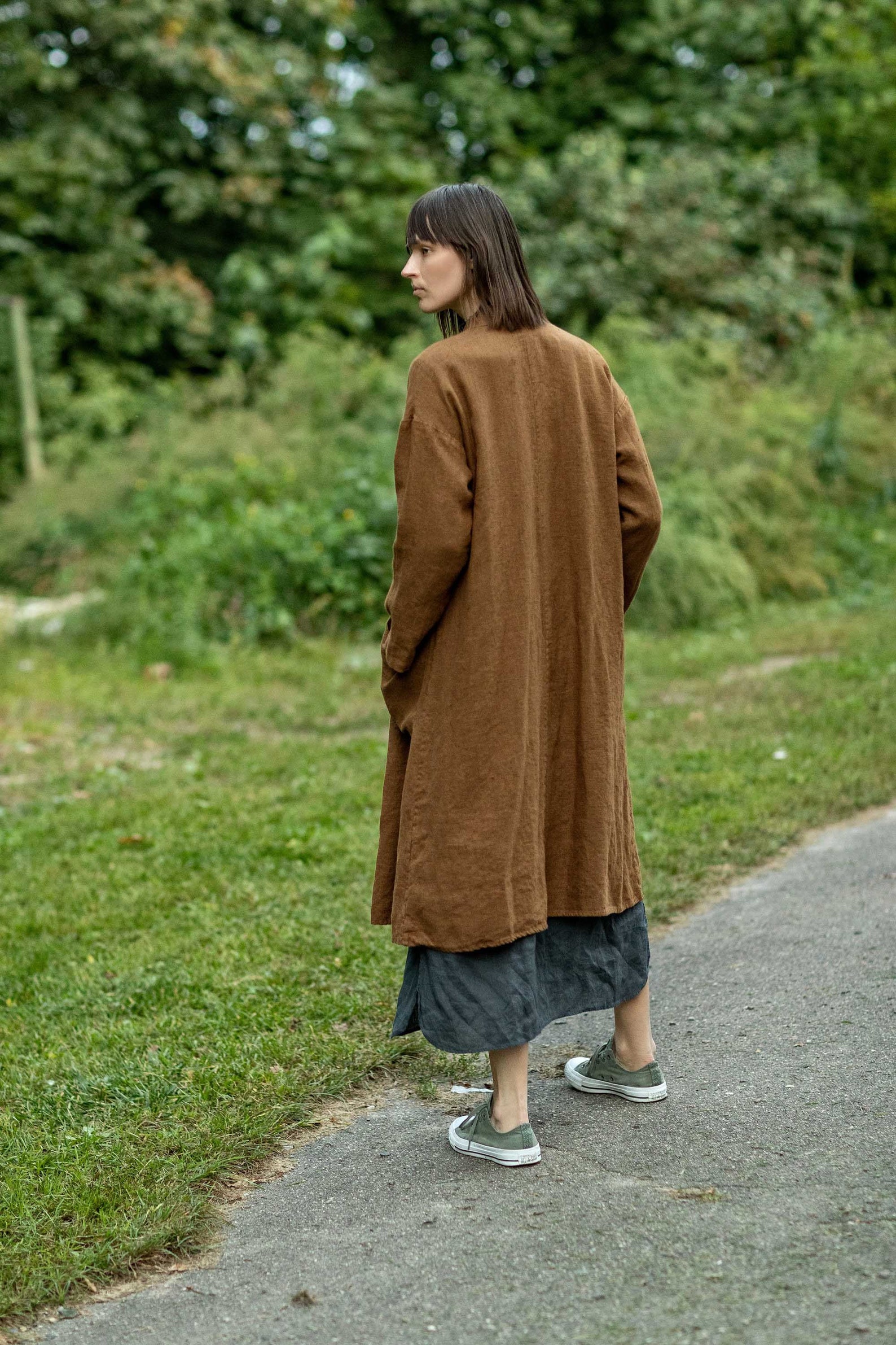 Linen Duster With Pockets Linen Kimono Jacket Sustainable - Etsy