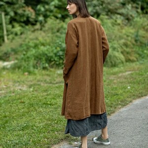 Linen Duster With Pockets Linen Kimono Jacket Sustainable - Etsy