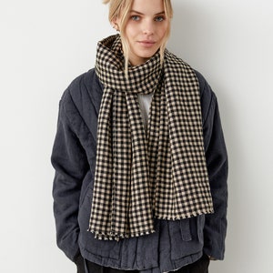 QUINCE Quilted Linen Jacket, Linen Padded Coat With Pockets, Warm ...