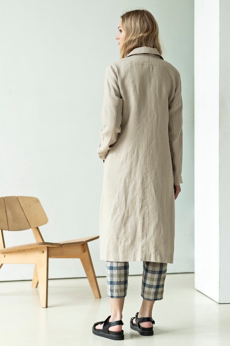 Linen Trench Coat Women Linen Coat for Women Linen Duster - Etsy