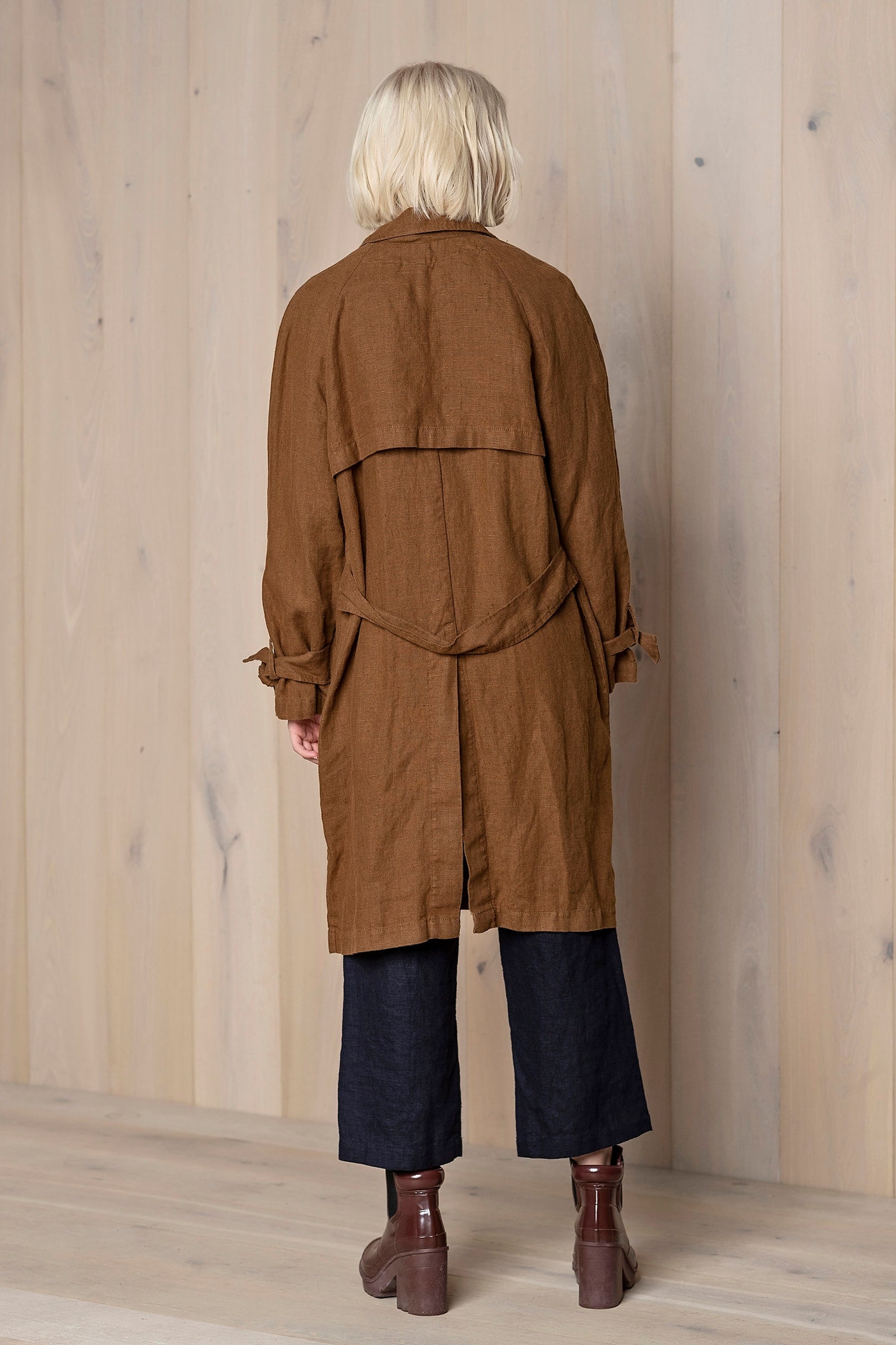 Linen Trench Coat, Heavy Linen Coat, Linen Duster Coat, Double Breasted ...