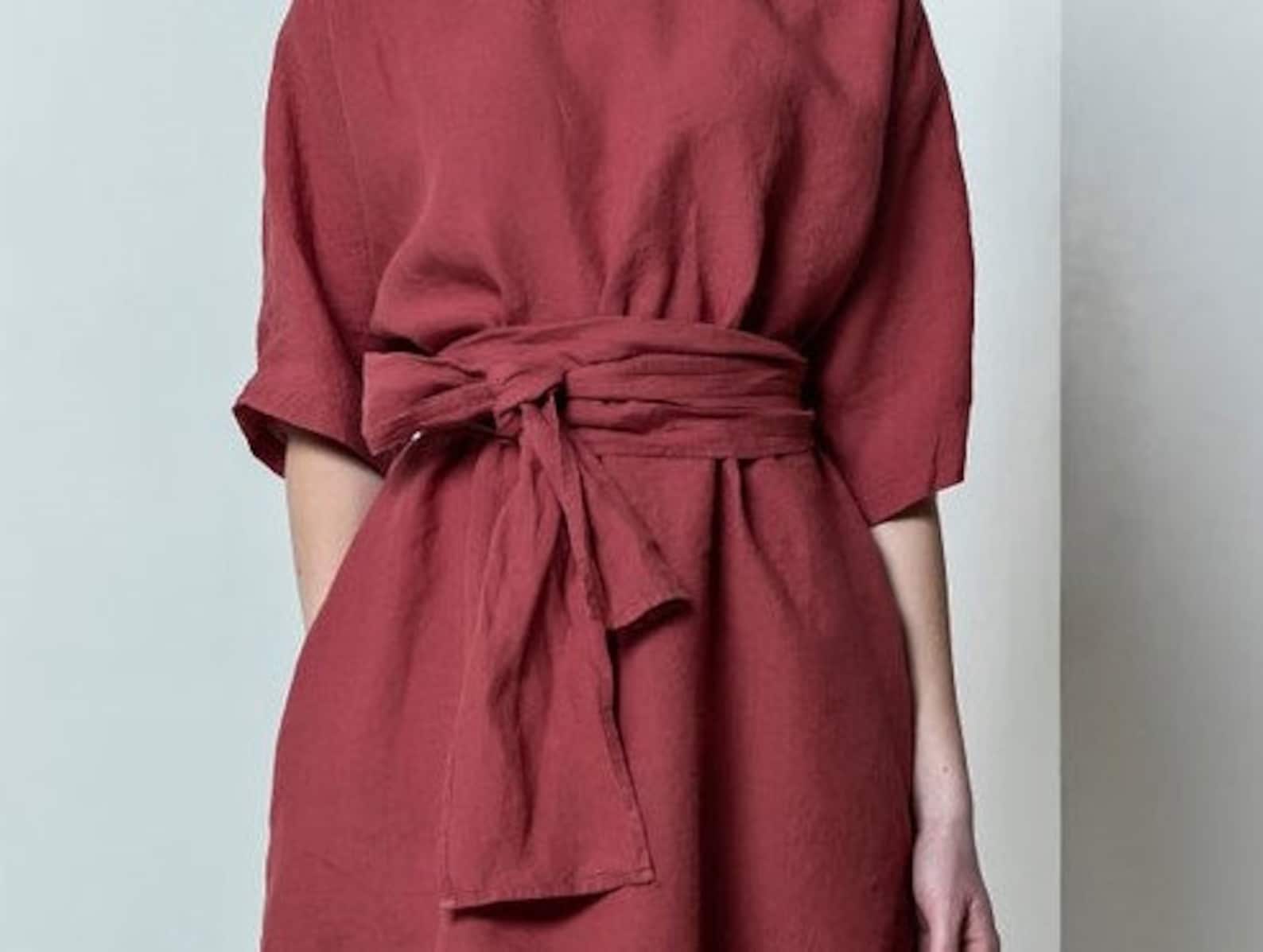 Linen Belt Wide Waist Belt Linen Accessory Dress Belt Boho - Etsy UK