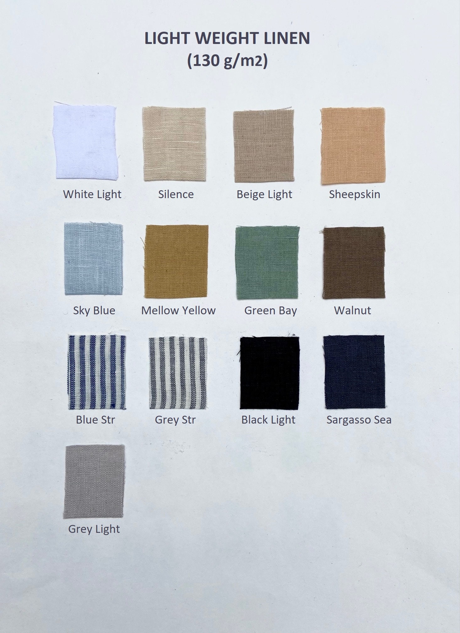Fabrics Color Card Lithuanian Linen OEKO TEX Certified Linen - Etsy