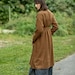 Linen Duster With Pockets, Linen Kimono Jacket, Sustainable Flare Coat ...