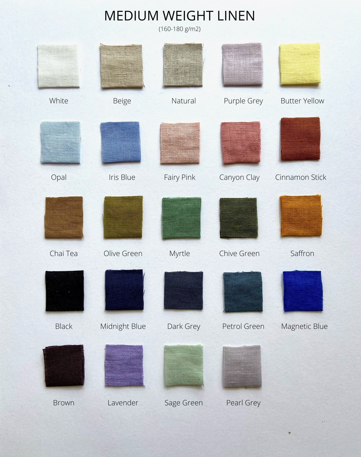 Fabrics Color Card Lithuanian Linen OEKO TEX Certified Linen - Etsy
