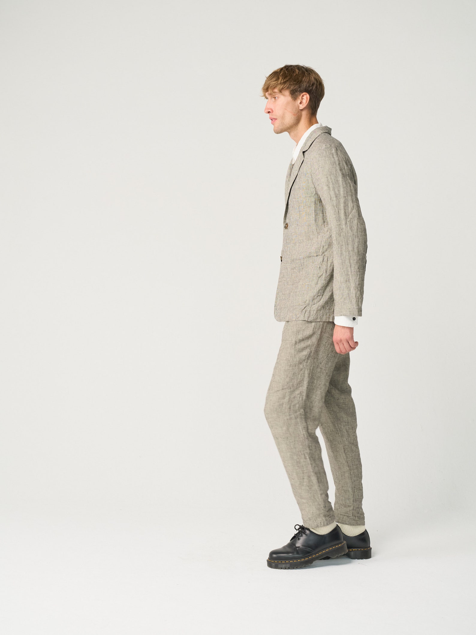 Buttoned Linen Jacket for Men With No Lining, Mens Summer Blazer With ...