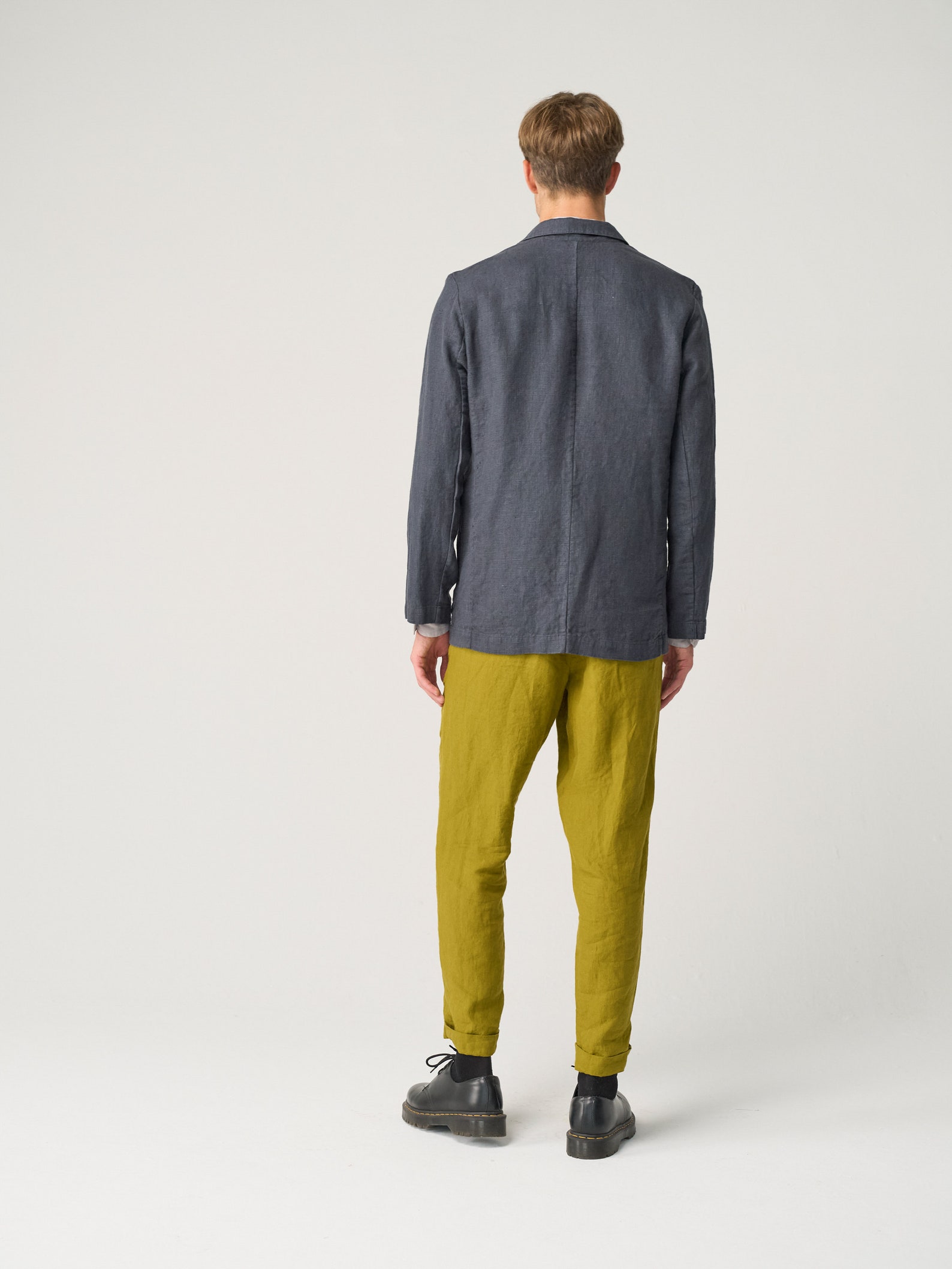 Buttoned Linen Jacket for Men With No Lining, Heavy Linen Blazer With ...