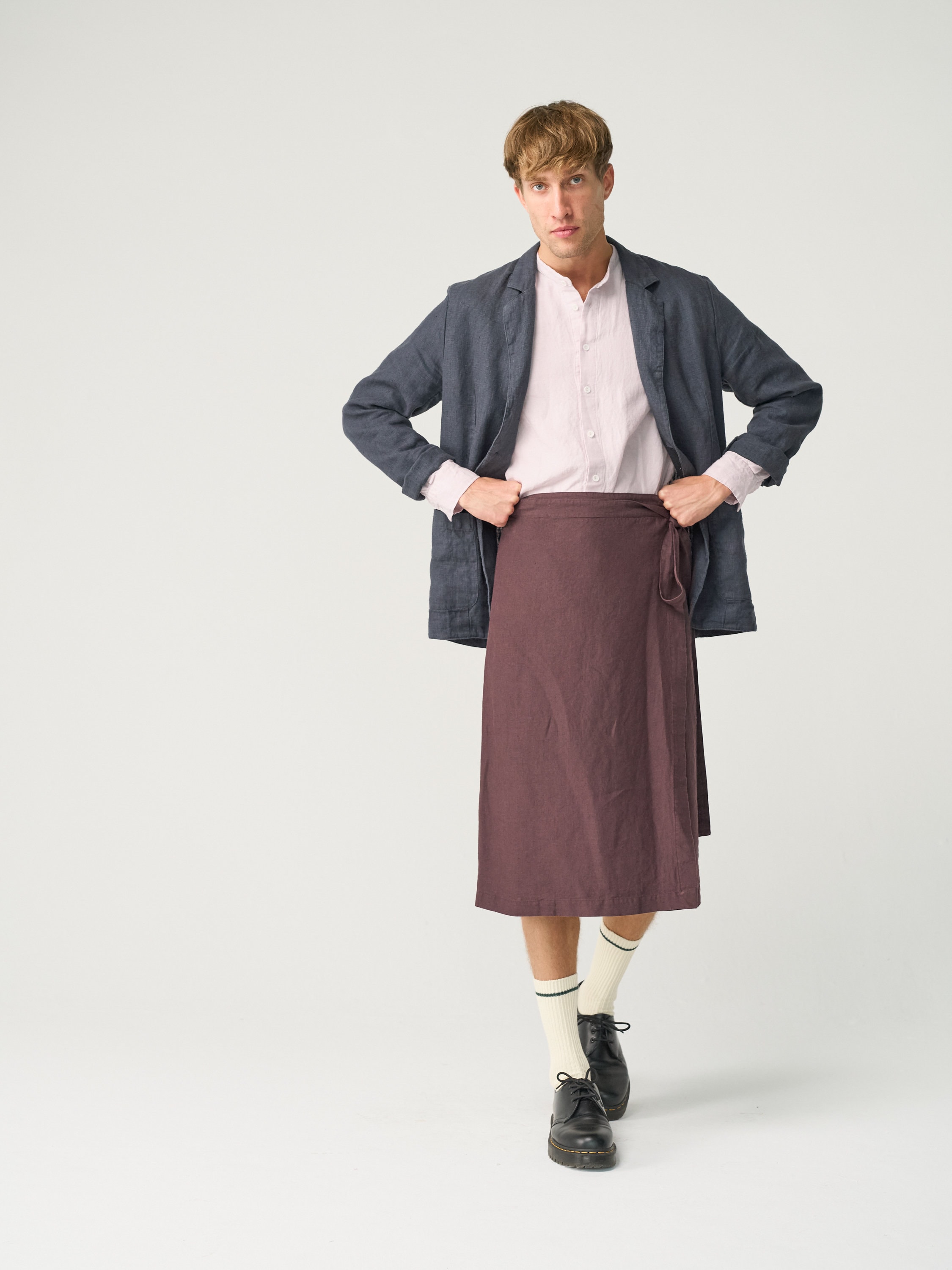 Buttoned Linen Jacket for Men With No Lining, Heavy Linen Blazer With ...