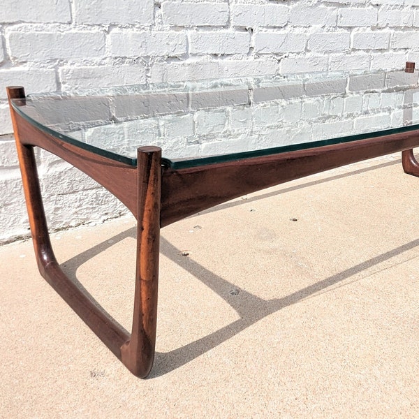 Mid Century Modern Glass Coffee Table - Etsy